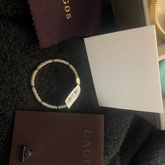 LAGOS | Jewelry | Lagos Silver And Black Beaded Bracelet | Poshmark